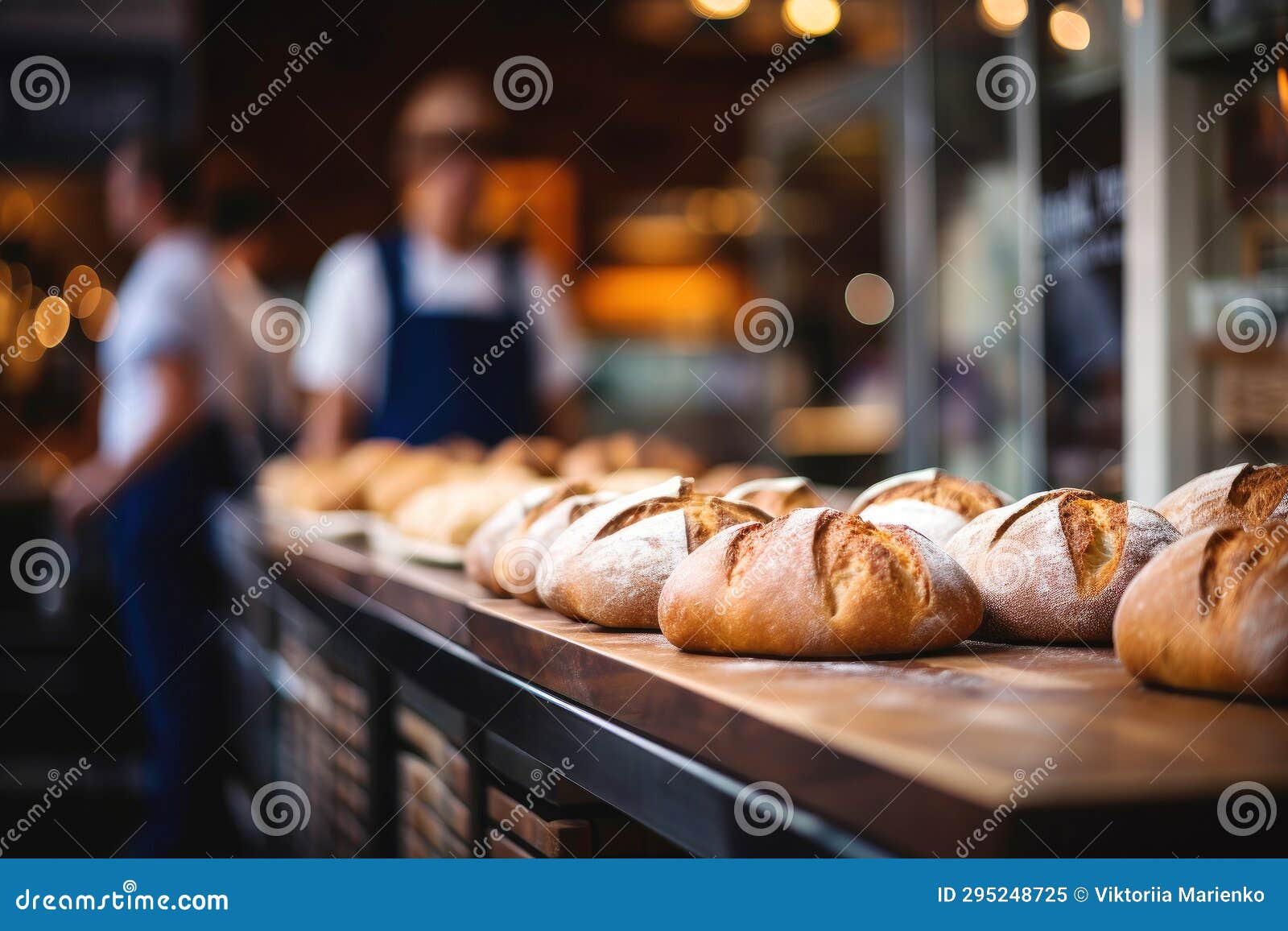Breads On Supermarket Shelves: Bread Loaves, Bread Rolls, Baguette ...
