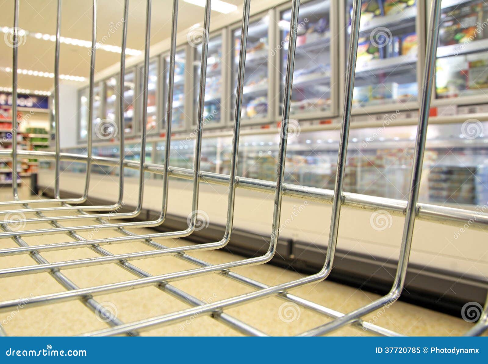 Supermarket Basket Trolley Food Stock Image - Image of customer ...