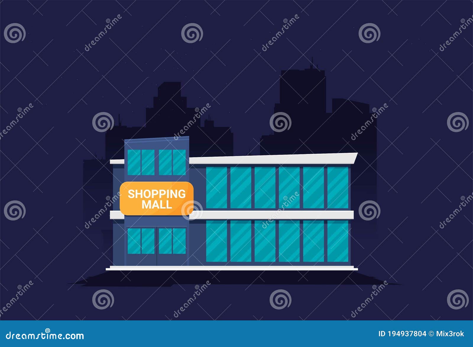 Supermarket Building Facade Flat Vector Illustration Stock Vector ...
