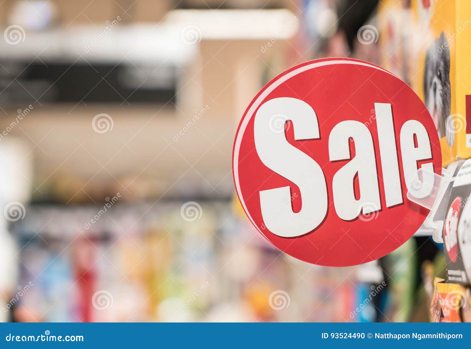 Supermarket discount sign stock photo. Image of people - 93524490