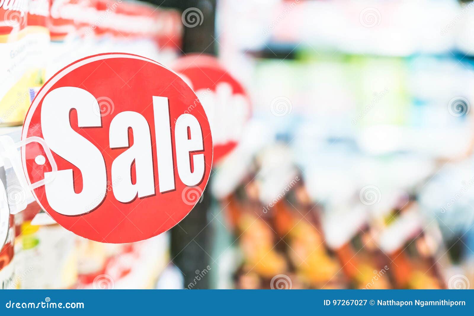 Supermarket discount sign stock image. Image of people - 97267027