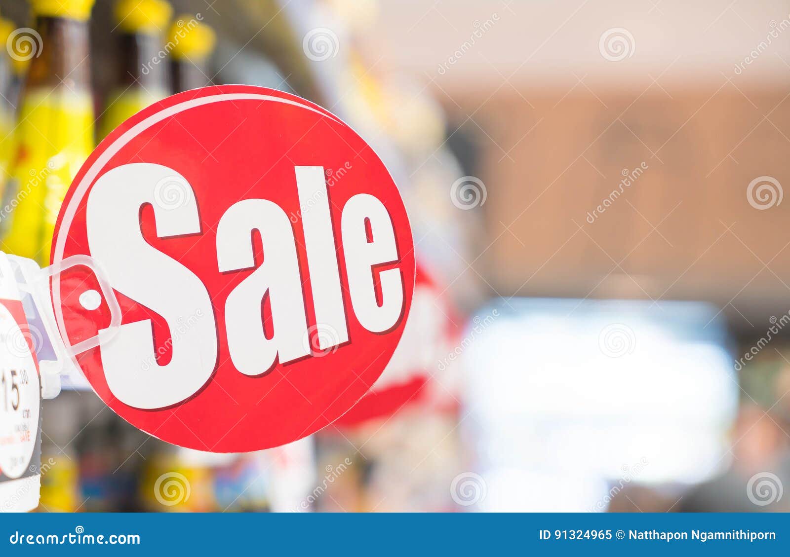 Supermarket discount sign stock image. Image of sale - 91324965