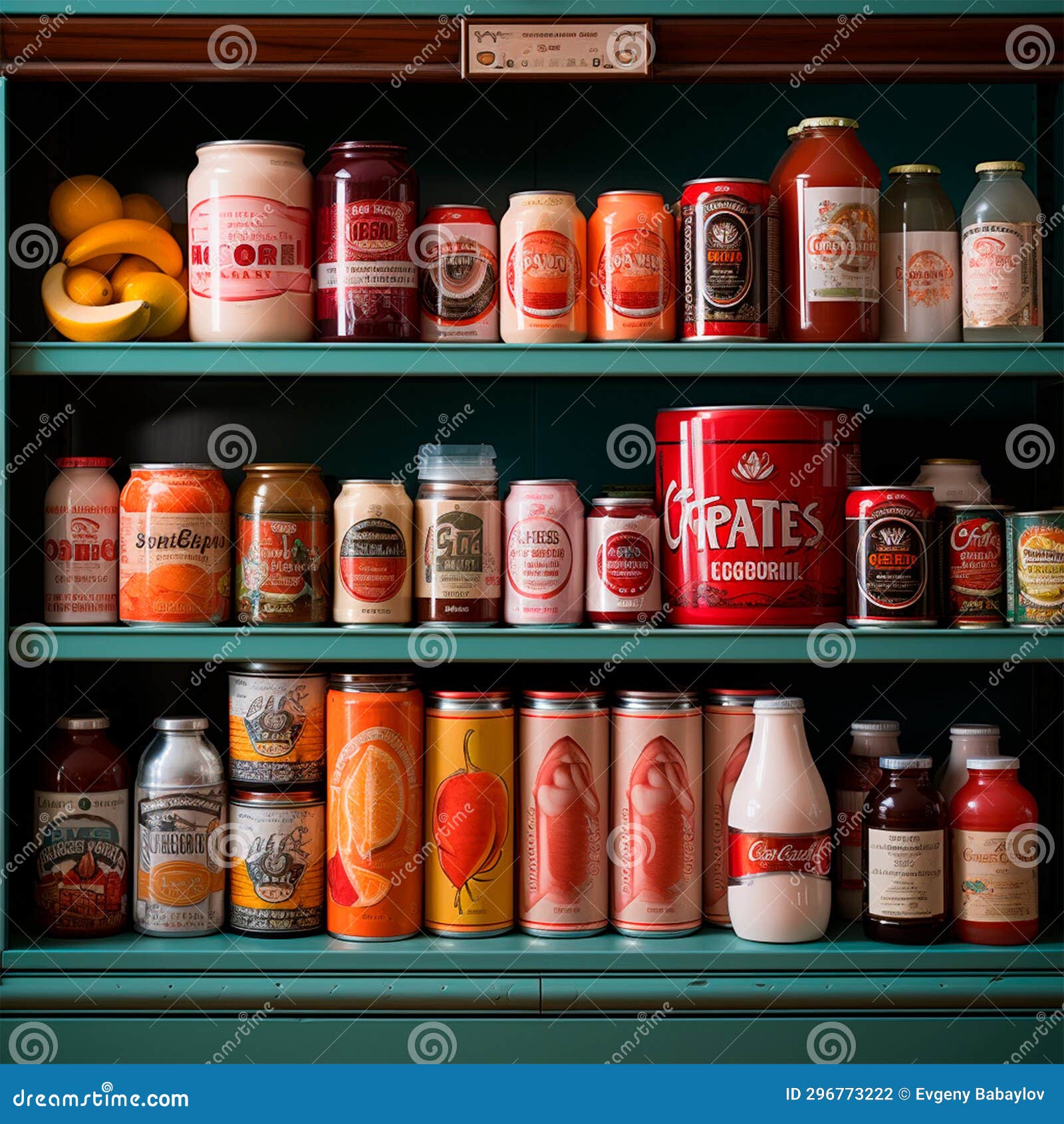 Supermarket Display of Cans and Canned Food on Display - AI Generated ...