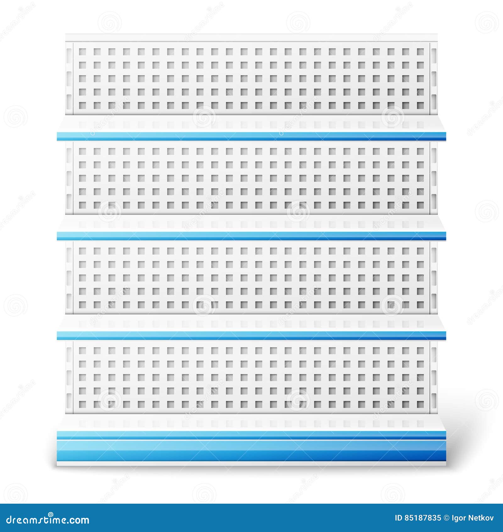 Supermarket empty Rack stock vector. Illustration of mall - 85187835