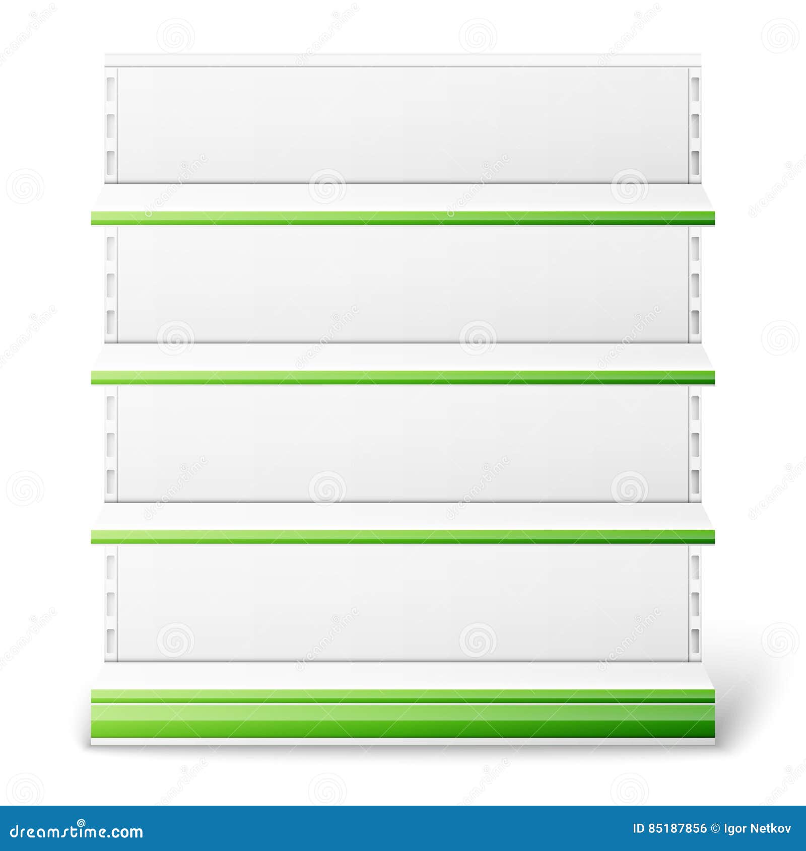 Supermarket empty Rack stock vector. Illustration of place - 85187856