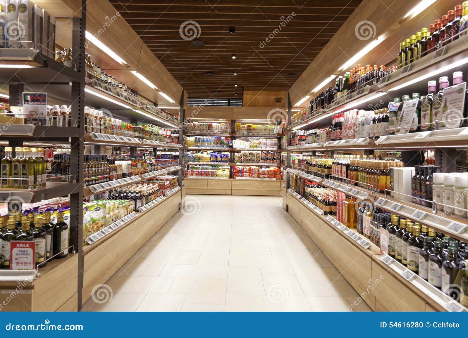 Supermarket interior editorial image. Image of money - 54616280