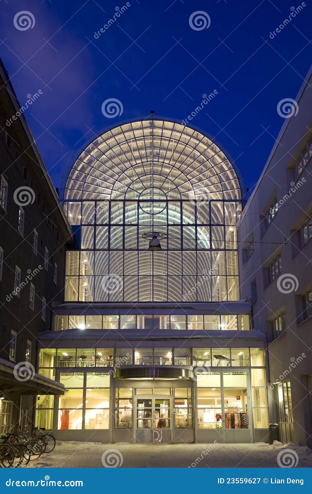 Supermarket at night stock image. Image of night, glass - 23559627