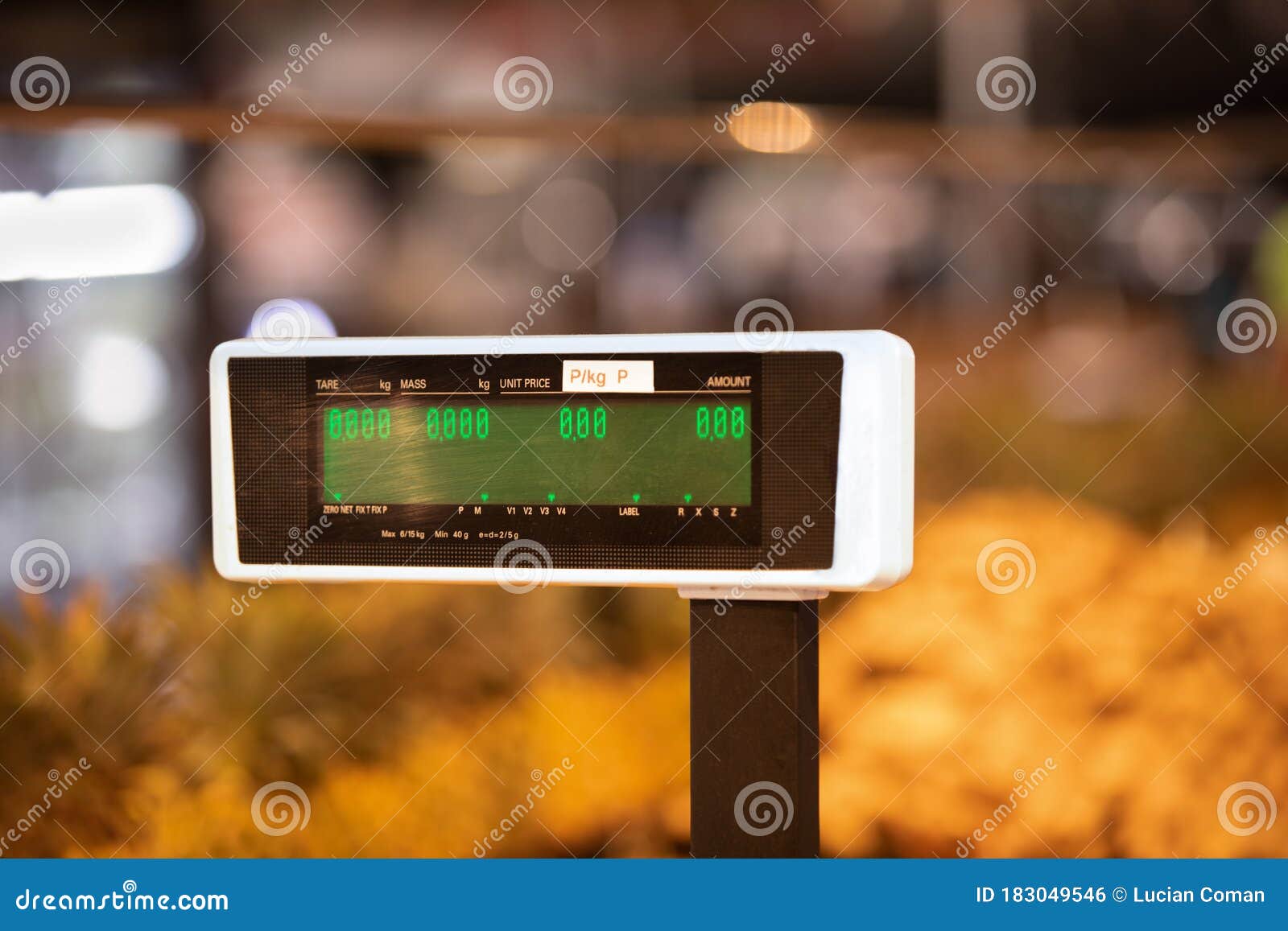 Supermarket scale stock photo. Image of customer, grams - 183049546
