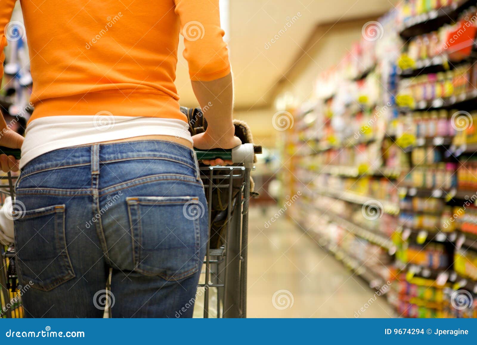 Supermarket Shopper stock photo. Image of food, lifestyle - 9674294