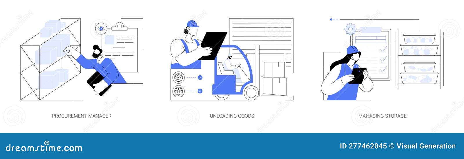 Supermarket Storage Warehouse Abstract Concept Vector Illustrations ...