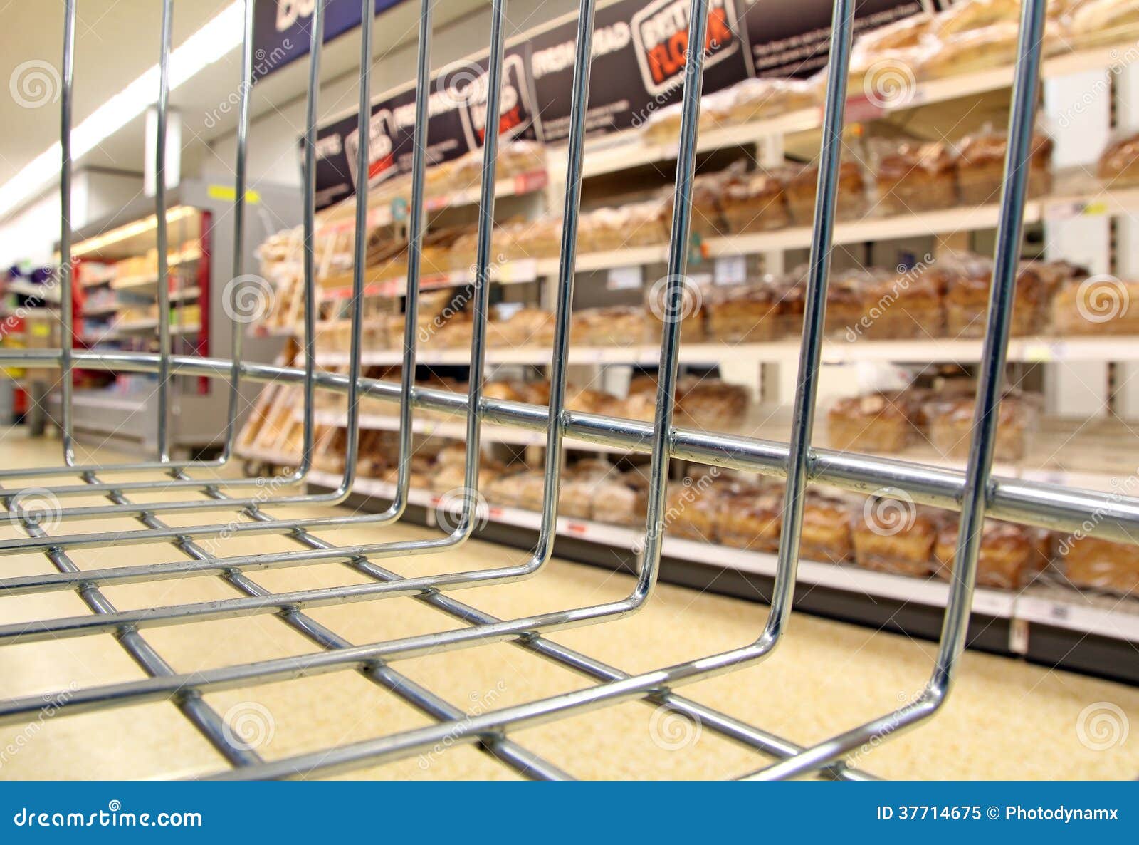 Supermarket Store Bread Basket Editorial Image - Image of grocery ...