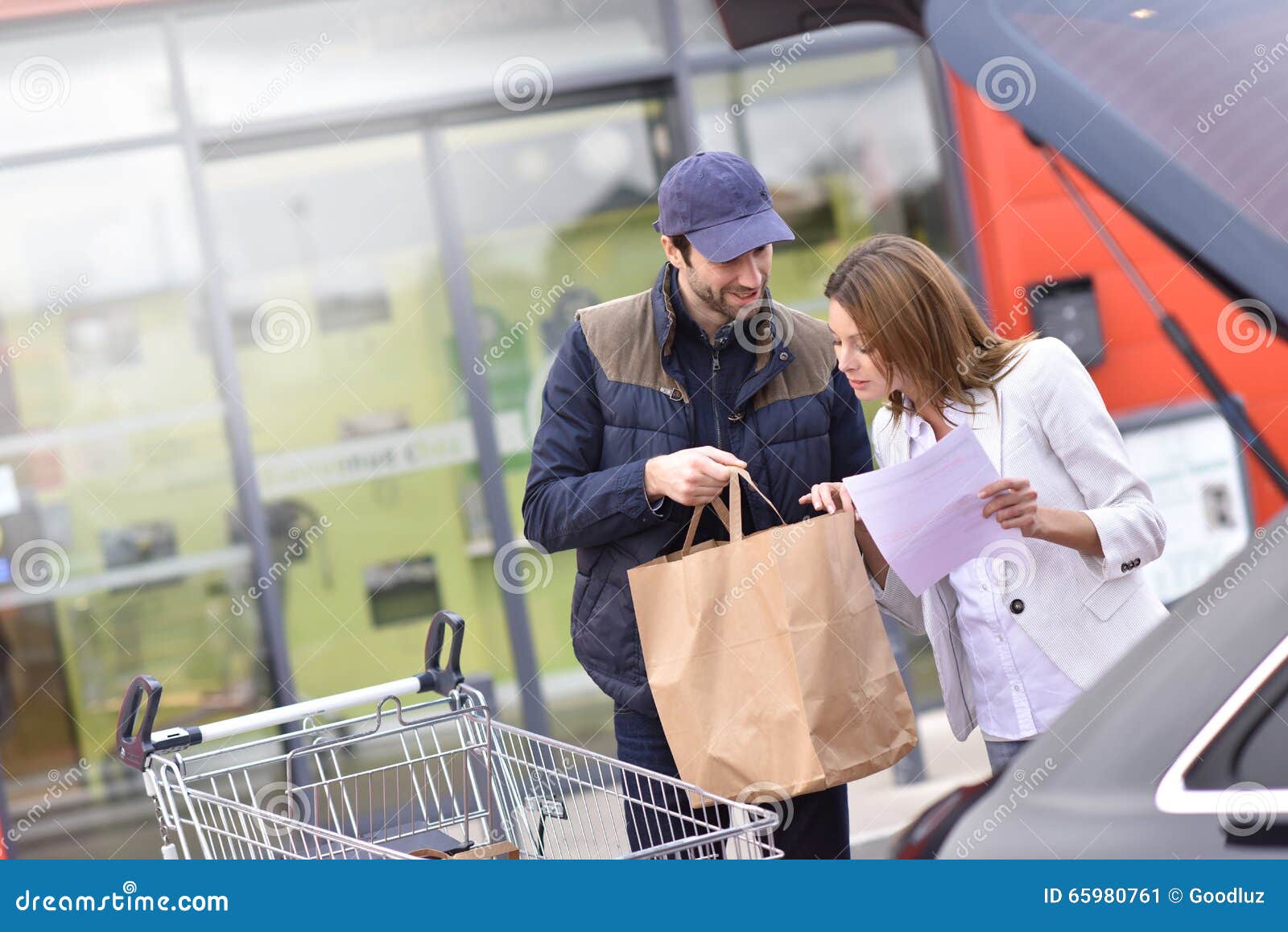 Supermarket Take Away Service Stock Image - Image of away, service ...