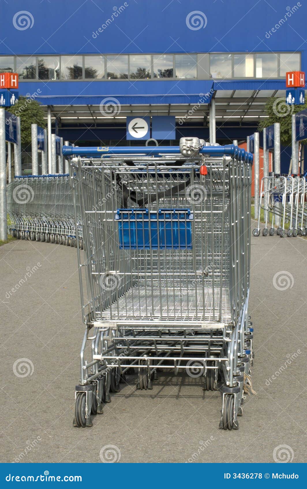 Supermarket trolley stock photo. Image of buying, business - 3436278