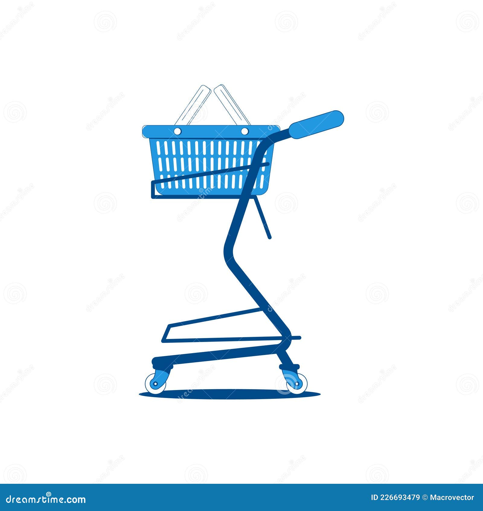 Set Of Supermarket Trolley Cartoon Vector | CartoonDealer.com #56589565