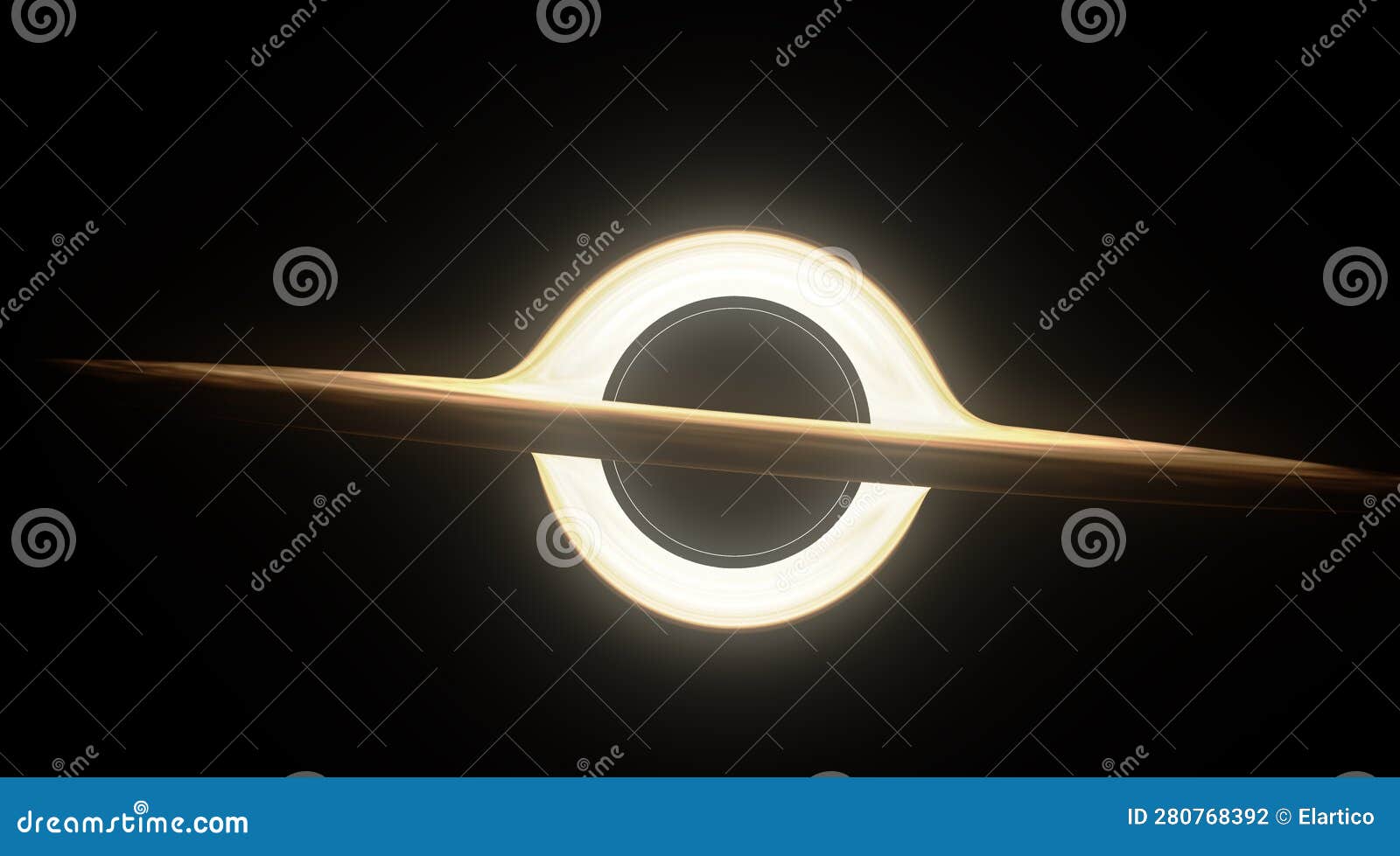 Supermassive Black Hole Surrounded by Accretion Disk of Glowing Plasma ...