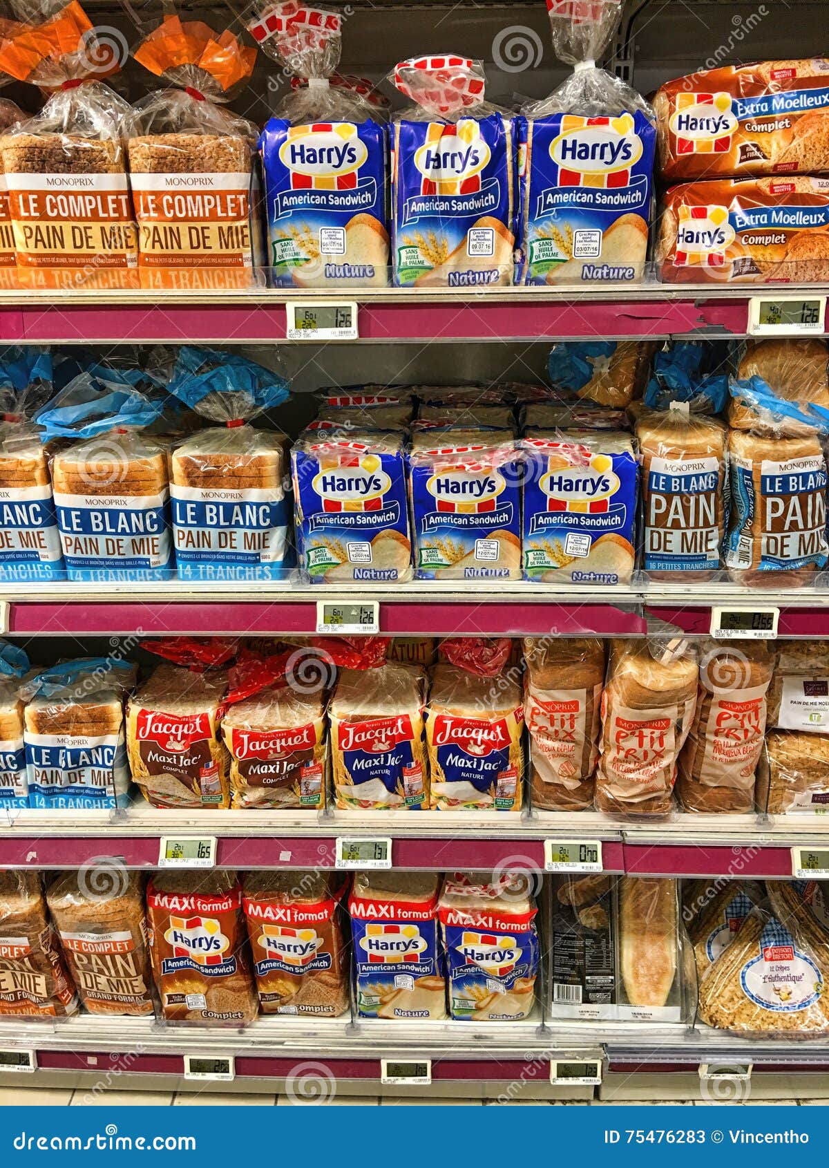 Supermercado De París Del Pan Foto de archivo editorial - Imagen de ...