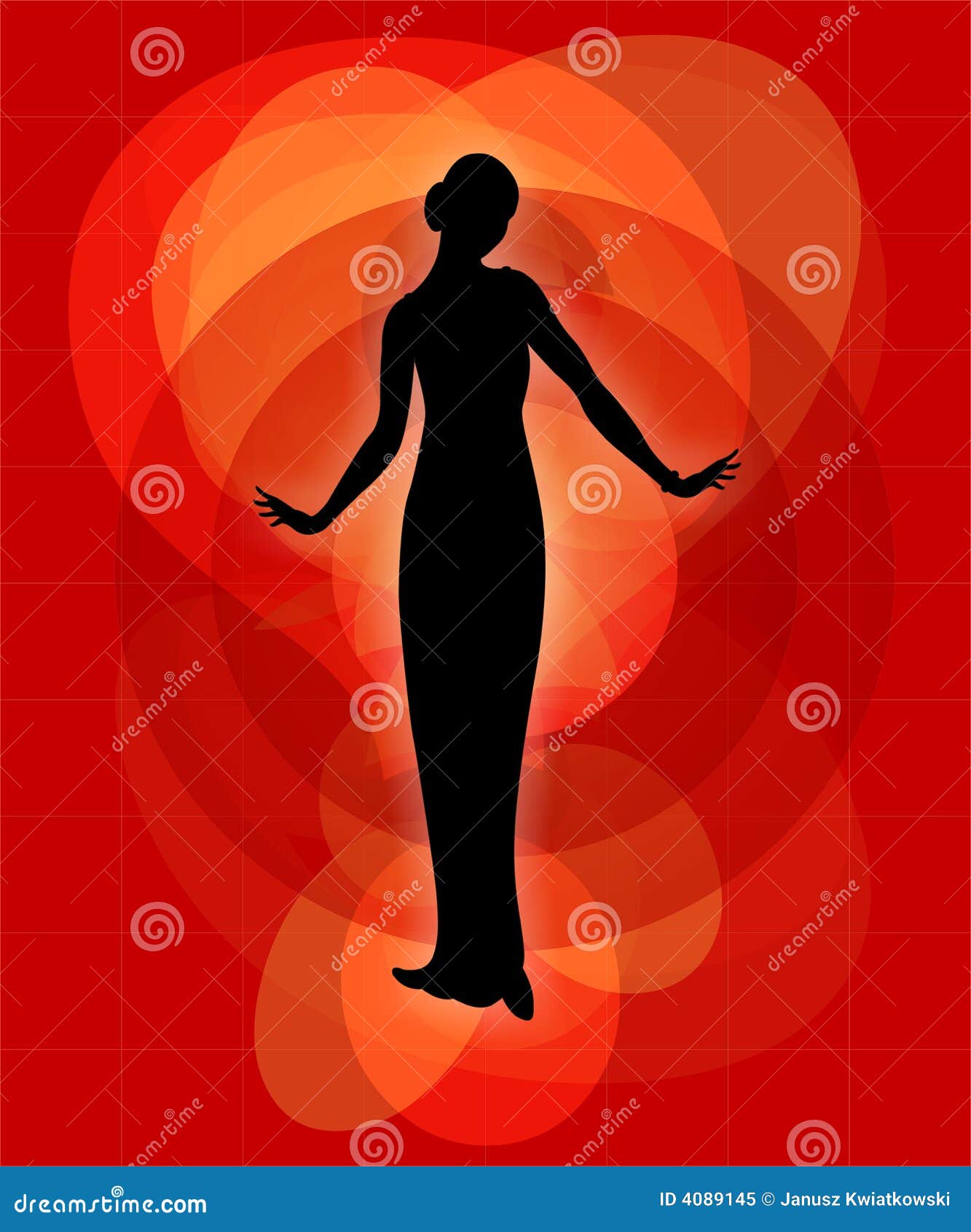 Supermodel stock vector. Illustration of evening, long - 4089145