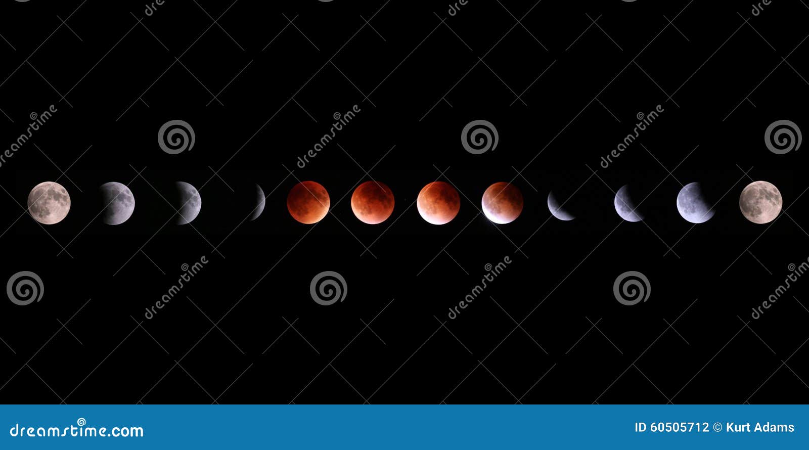 Supermoon Total Lunar Eclipse Moon Collage Stock Photo - Image of ...
