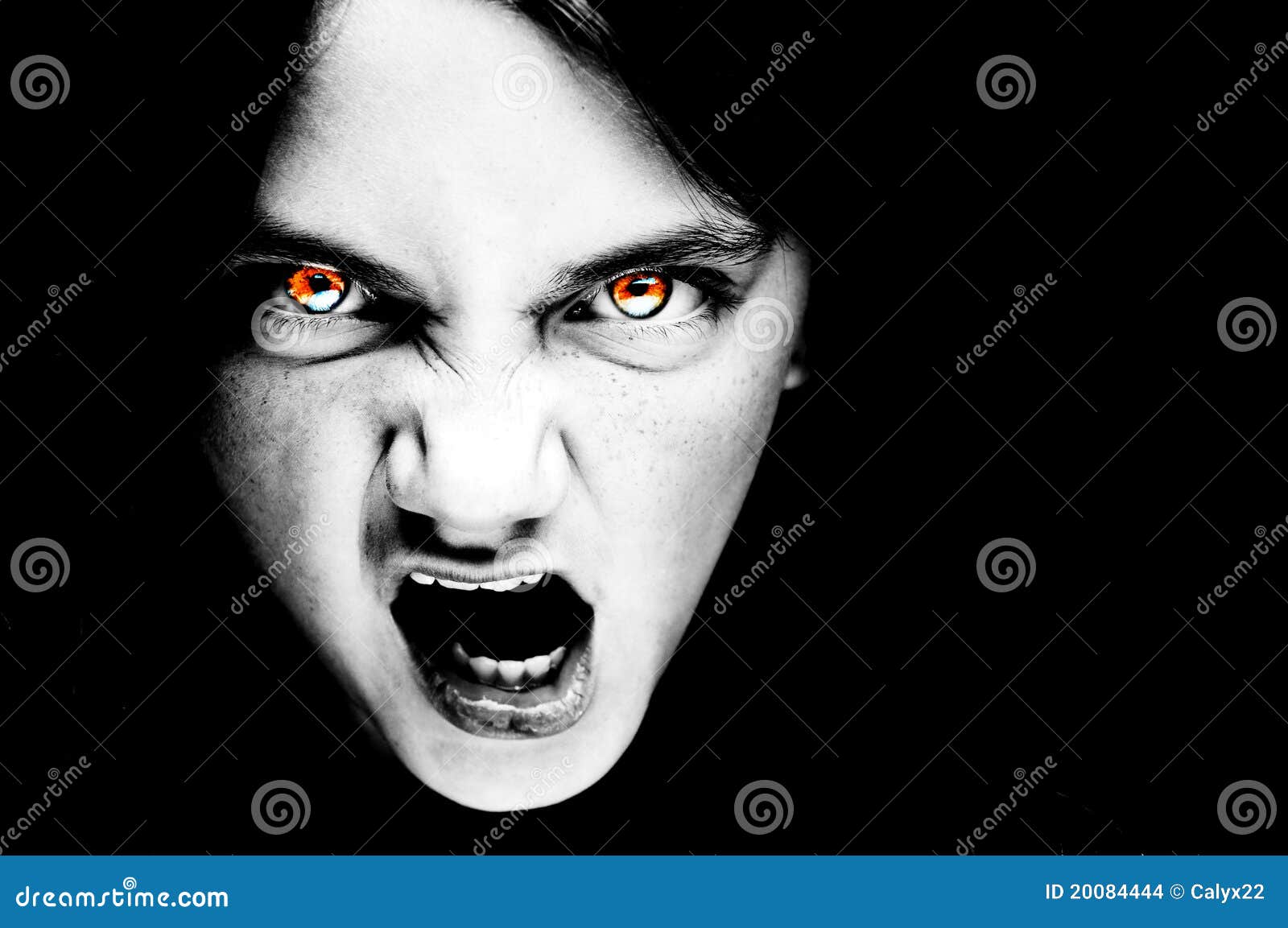 Supernatural Scary Face stock photo. Image of violence - 20084444