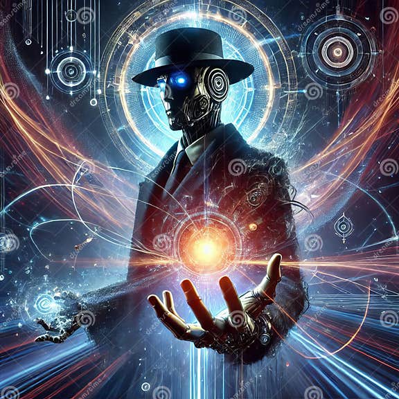 Supernatural Technological Symphony the Man is a Cyborg with Mag Stock ...