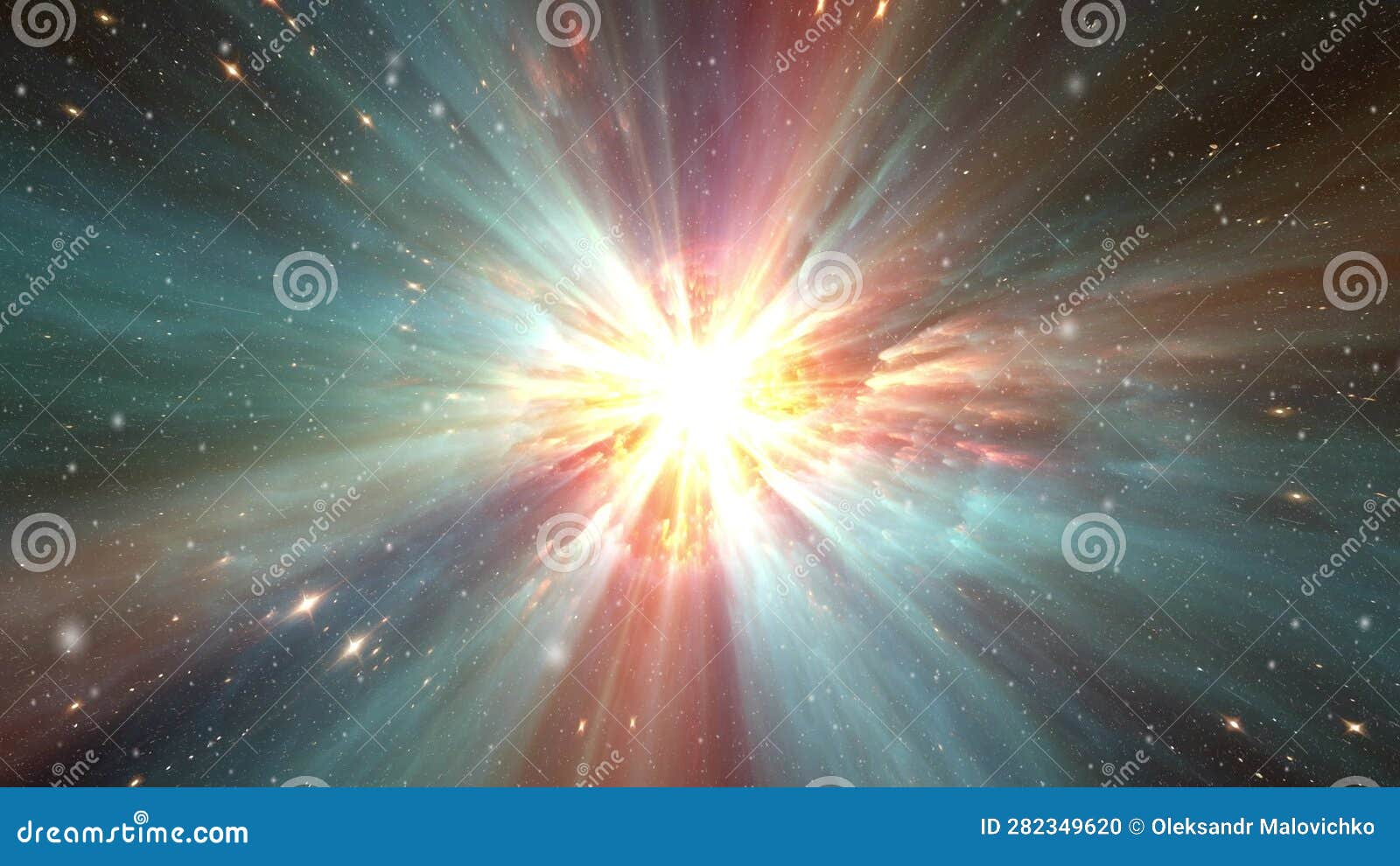 A Supernova that Exploded. Creation of New Chemical Elements Stock ...
