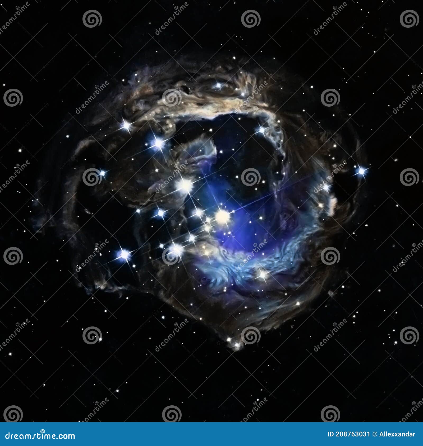 X-ray Pulsar Neutron Star, Vector Illustration | CartoonDealer.com ...