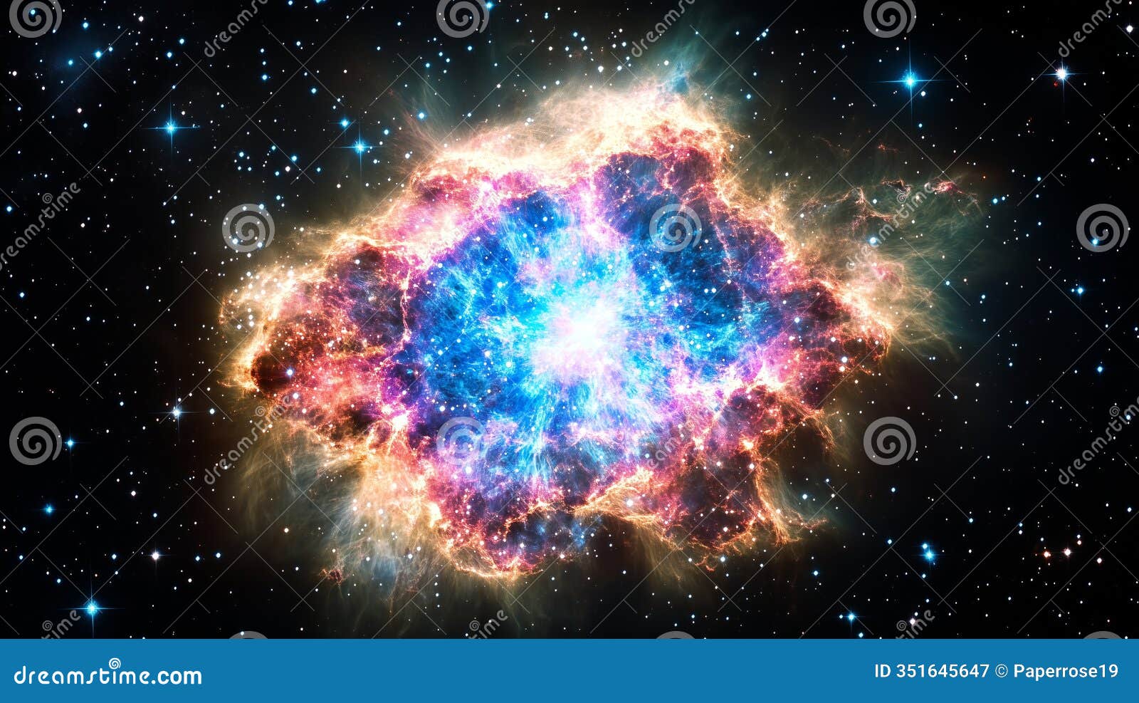 Supernova Explosion. Exoplanets, Astronaut In Deep Space. Science ...