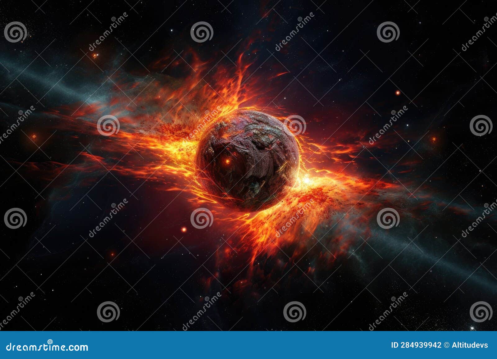 A Supernova Explosion Distorted by Gravitational Lensing Stock ...