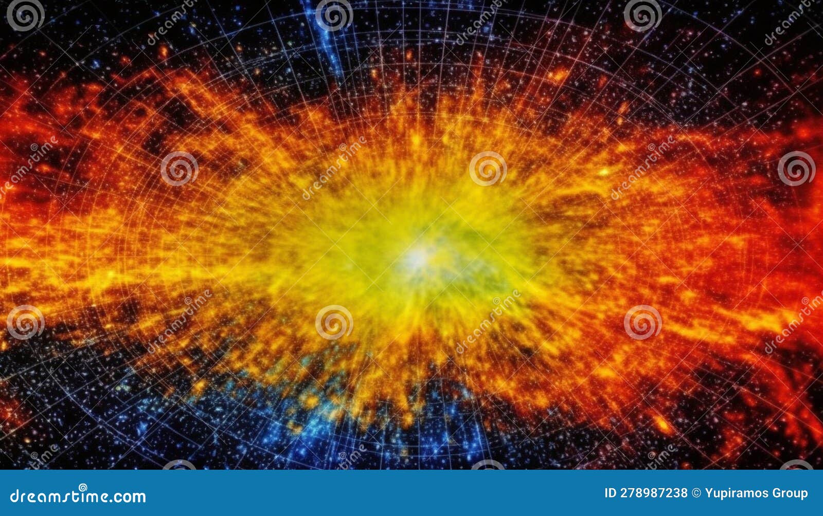 Supernova Explosion Illuminates Abstract Galaxy Backdrop with Glowing ...