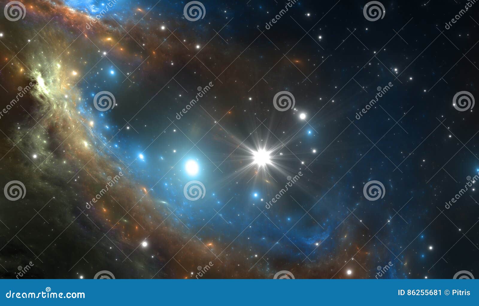 Supernova Nebular Explosion Background Showing The Universe Full Of ...