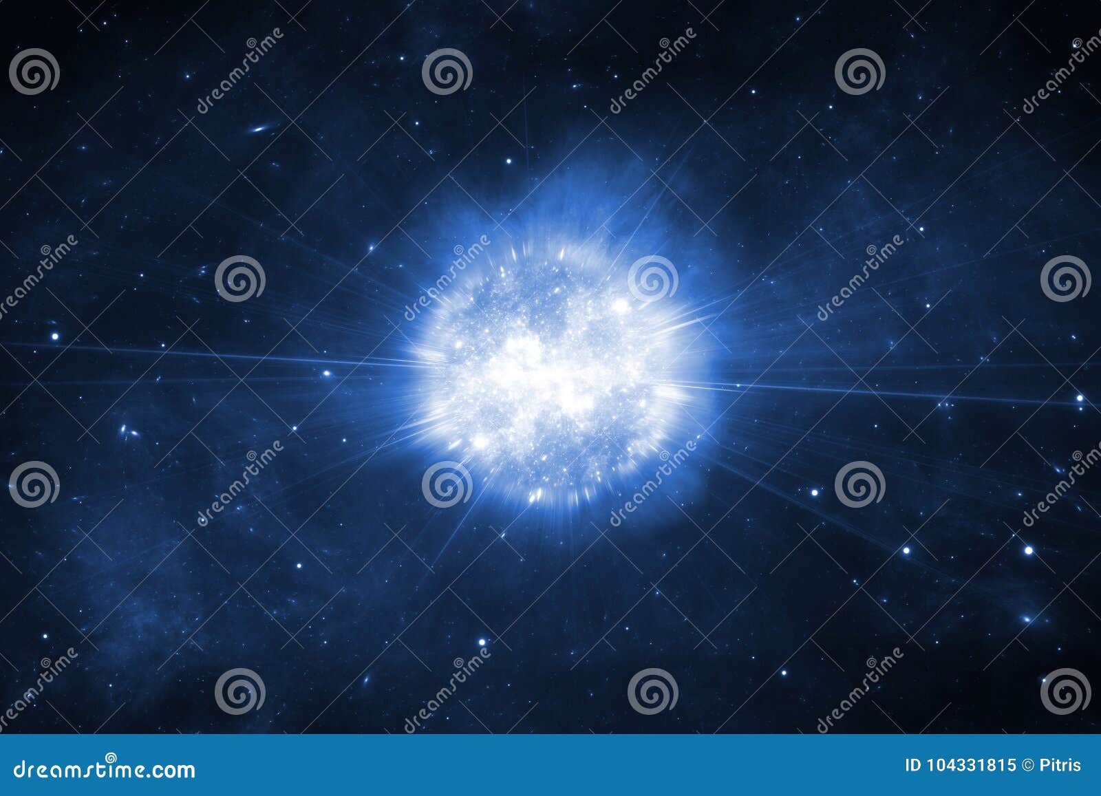 Blue Supernova Explosion