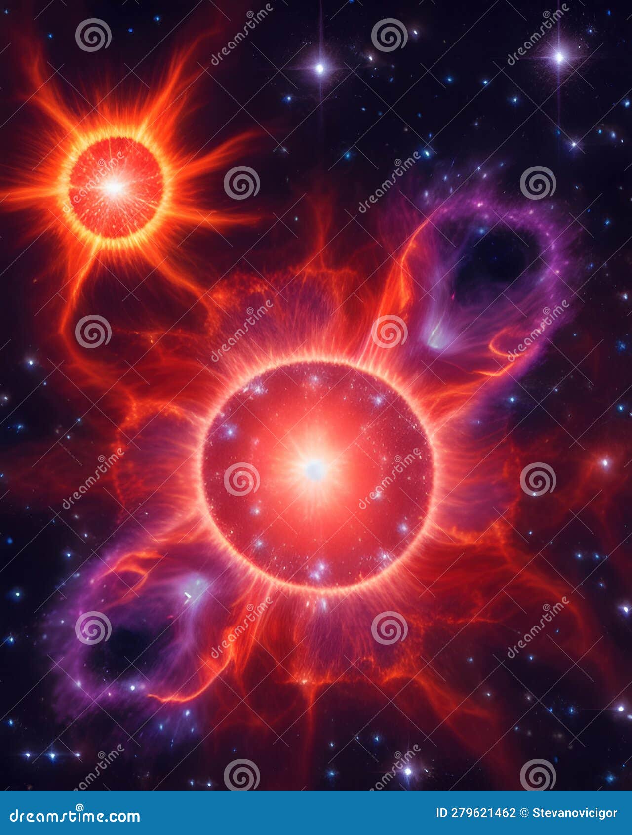 Supernova Explosion in Space, Generative Ai Stock Illustration ...