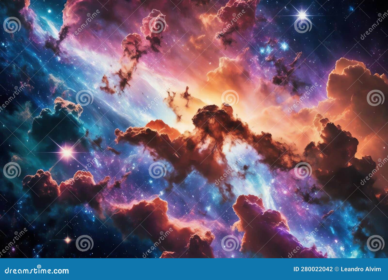 Supernova Galaxy Cloud Nebula.AI Generated Stock Illustration ...
