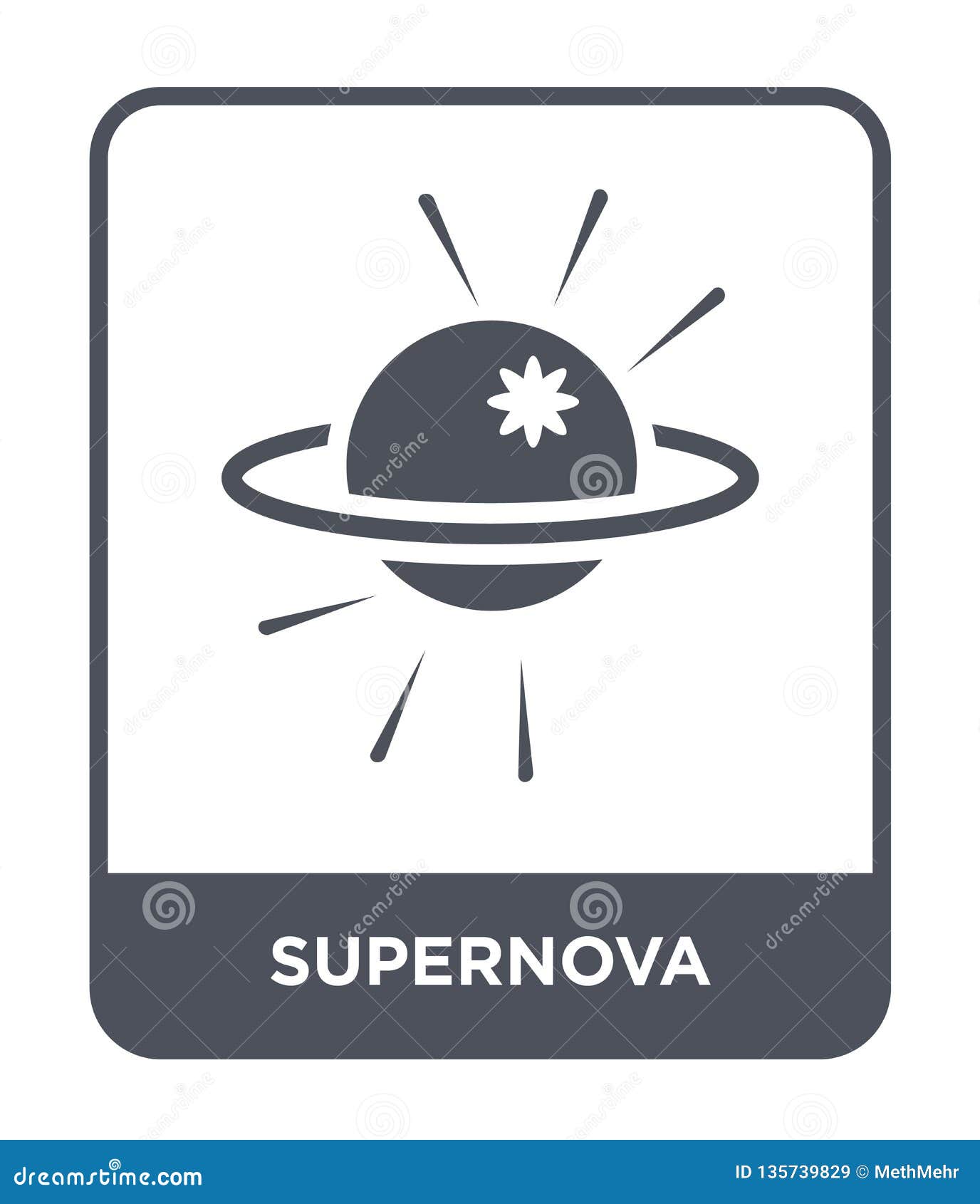 Supernova Icon in Trendy Design Style. Supernova Icon Isolated on White Background Stock Vector ...