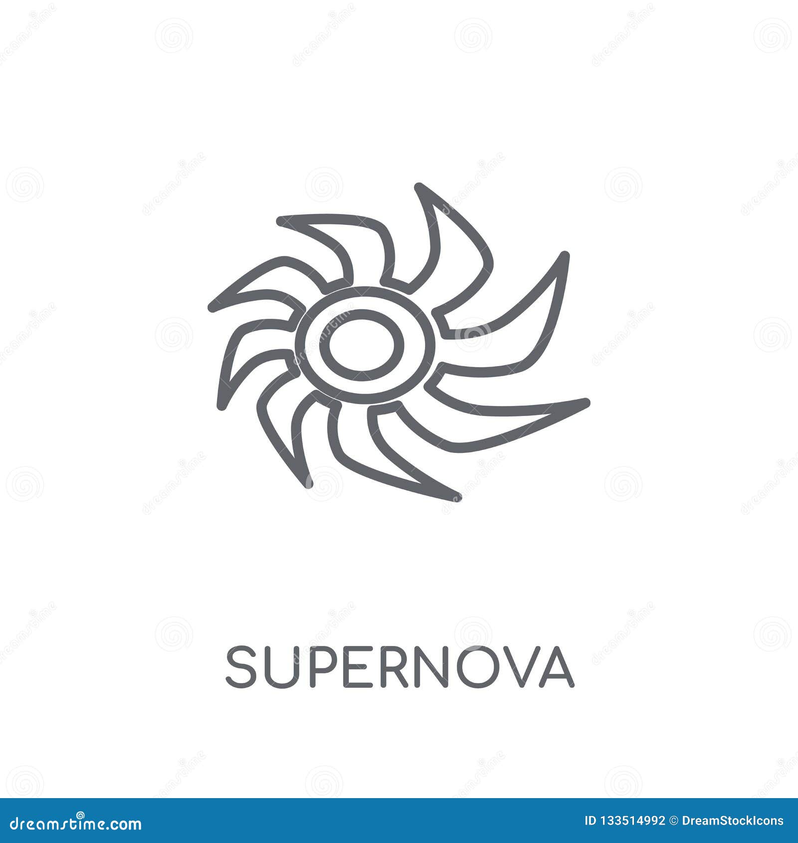 Supernova Linear Icon. Modern Outline Supernova Logo Concept on Stock ...