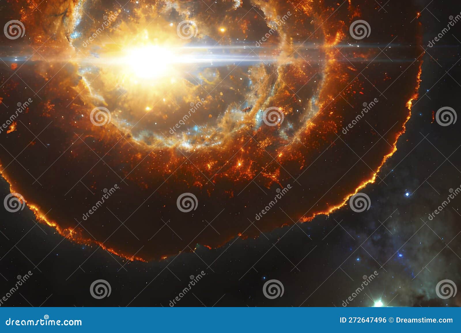A Supernova is a Powerful and Luminous Explosion Stock Illustration ...