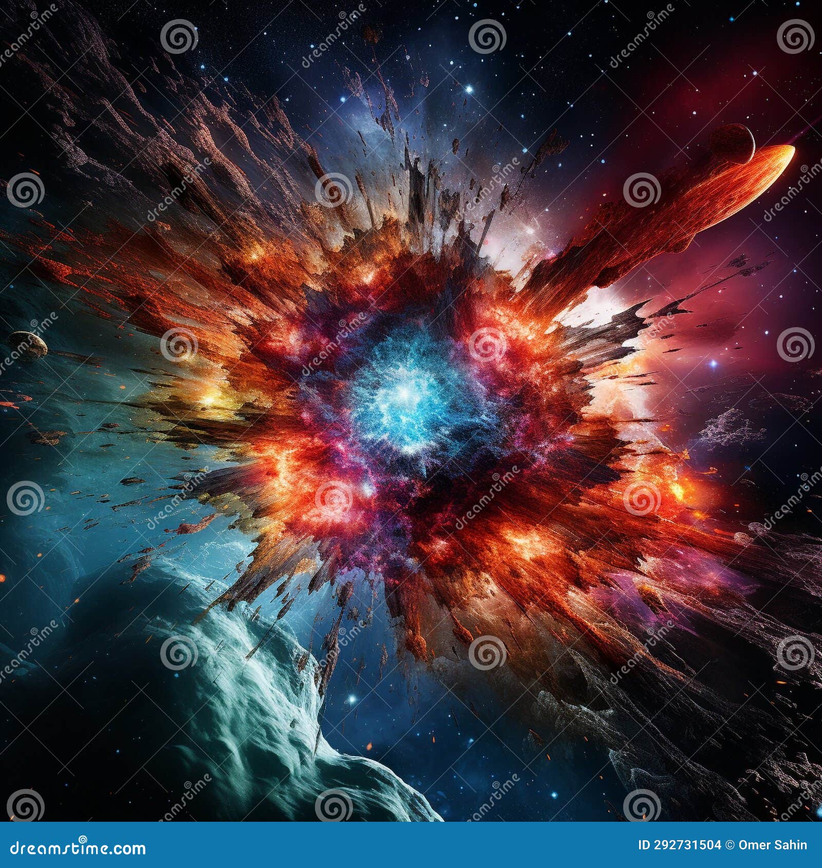 Supernova Rapture: Splendor Unleashed in an Explosive Burst Stock ...