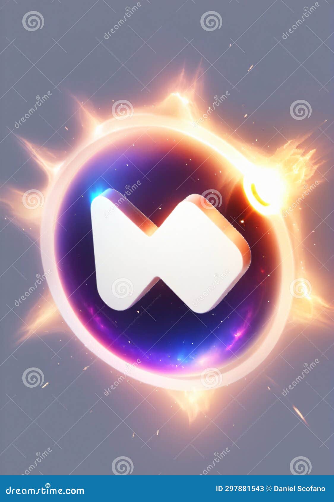 Supernova Spark Isolated on a White Background. Generative AI Stock ...