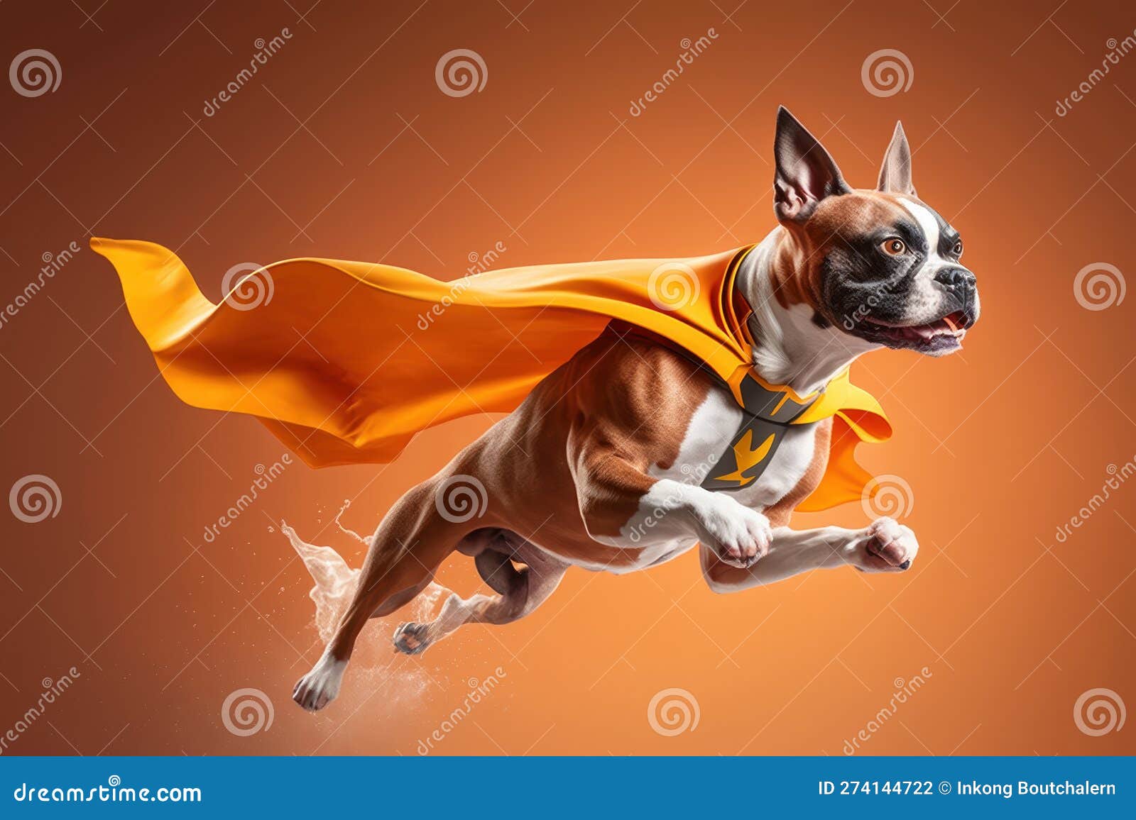 Superpet Dog As Superhero with Cape Background. Created Generative Ai ...