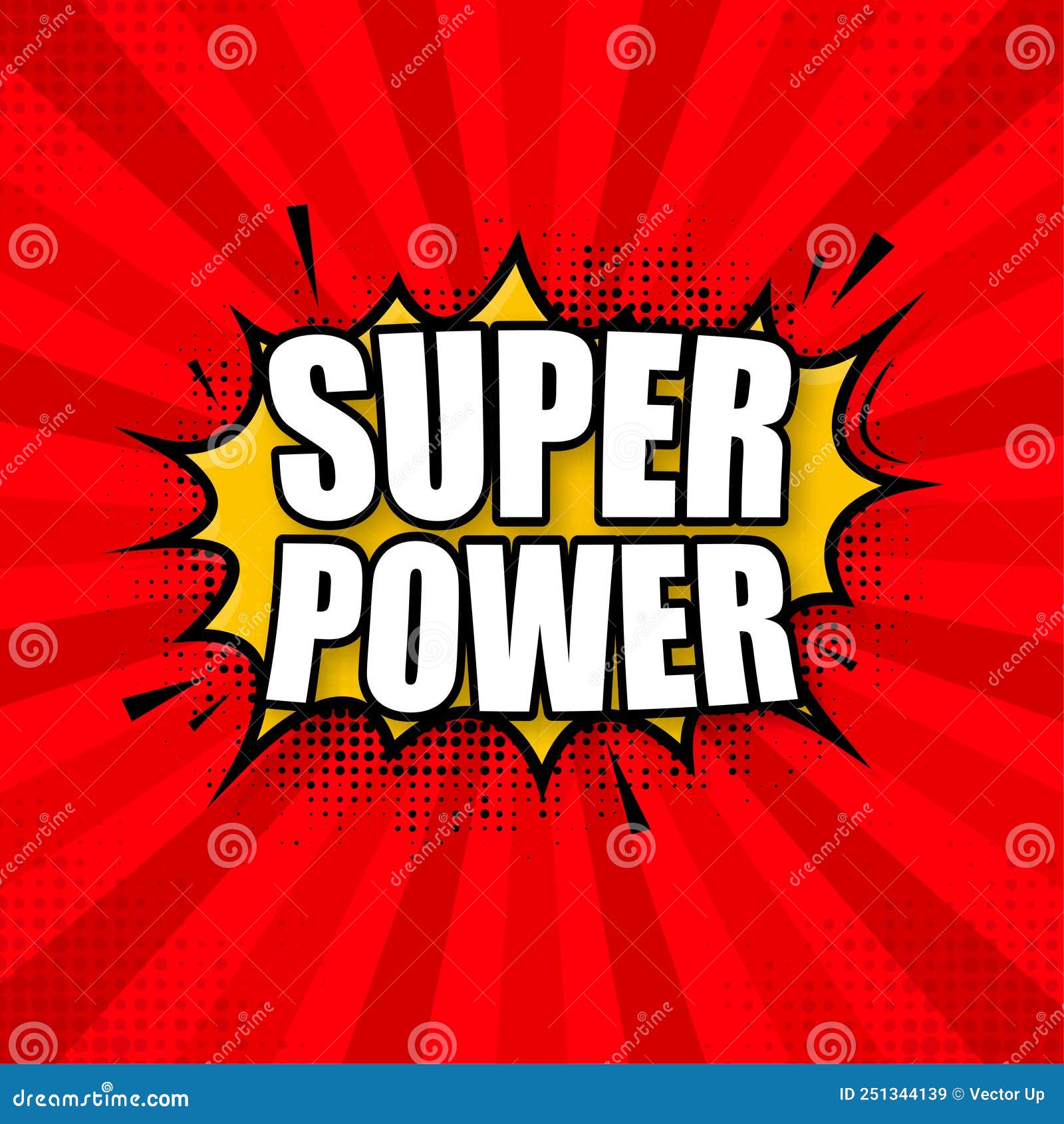 Superpower Logo Template. Frame with Divergent Rays. Super Power Shield ...