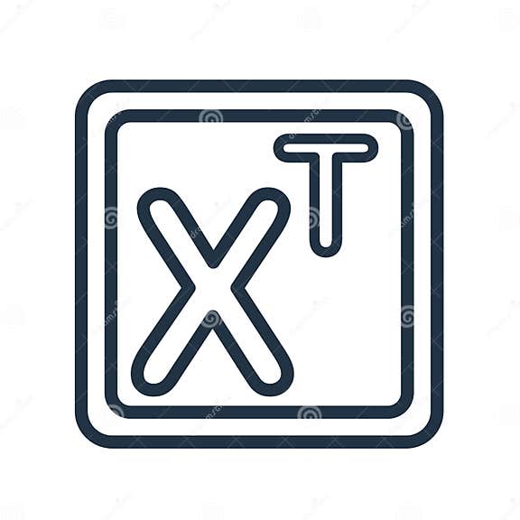 Superscript Icon Vector Isolated on White Background, Superscript Sign ...