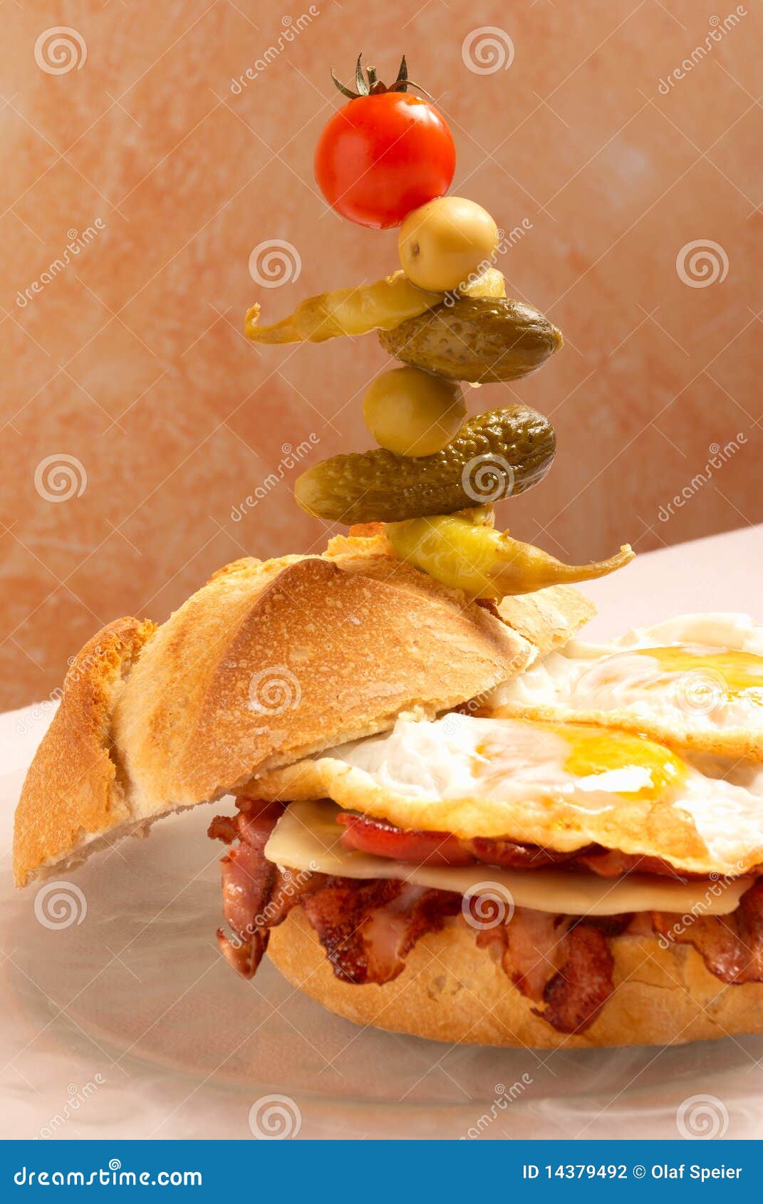 Supersized sandwich stock photo. Image of garnish, supersized - 14379492