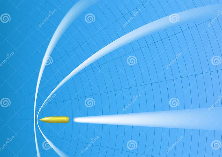 Supersonic bullet stock vector. Illustration of flying - 55225595