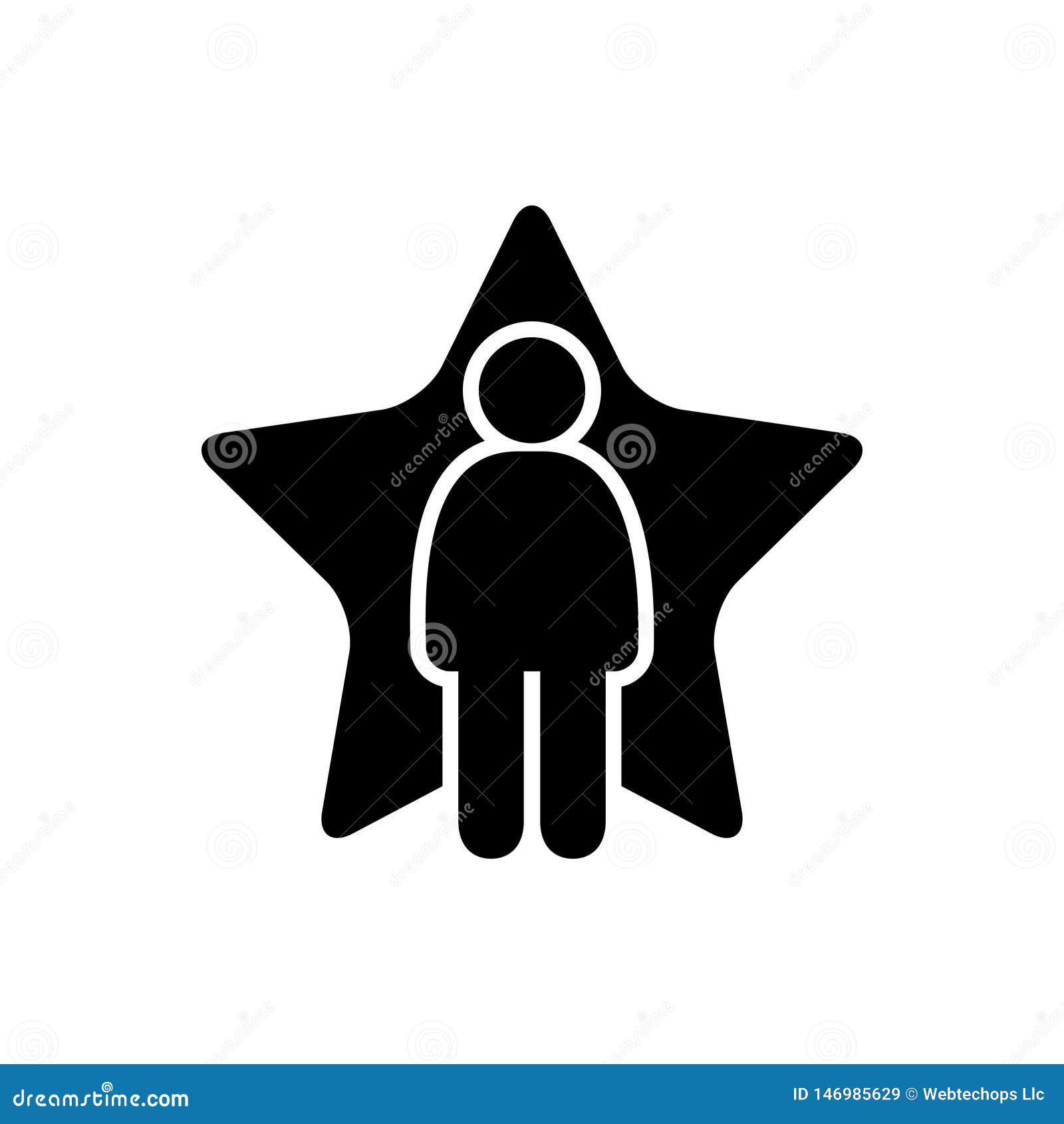 Black Solid Icon for Superstar, only and One Stock Vector ...