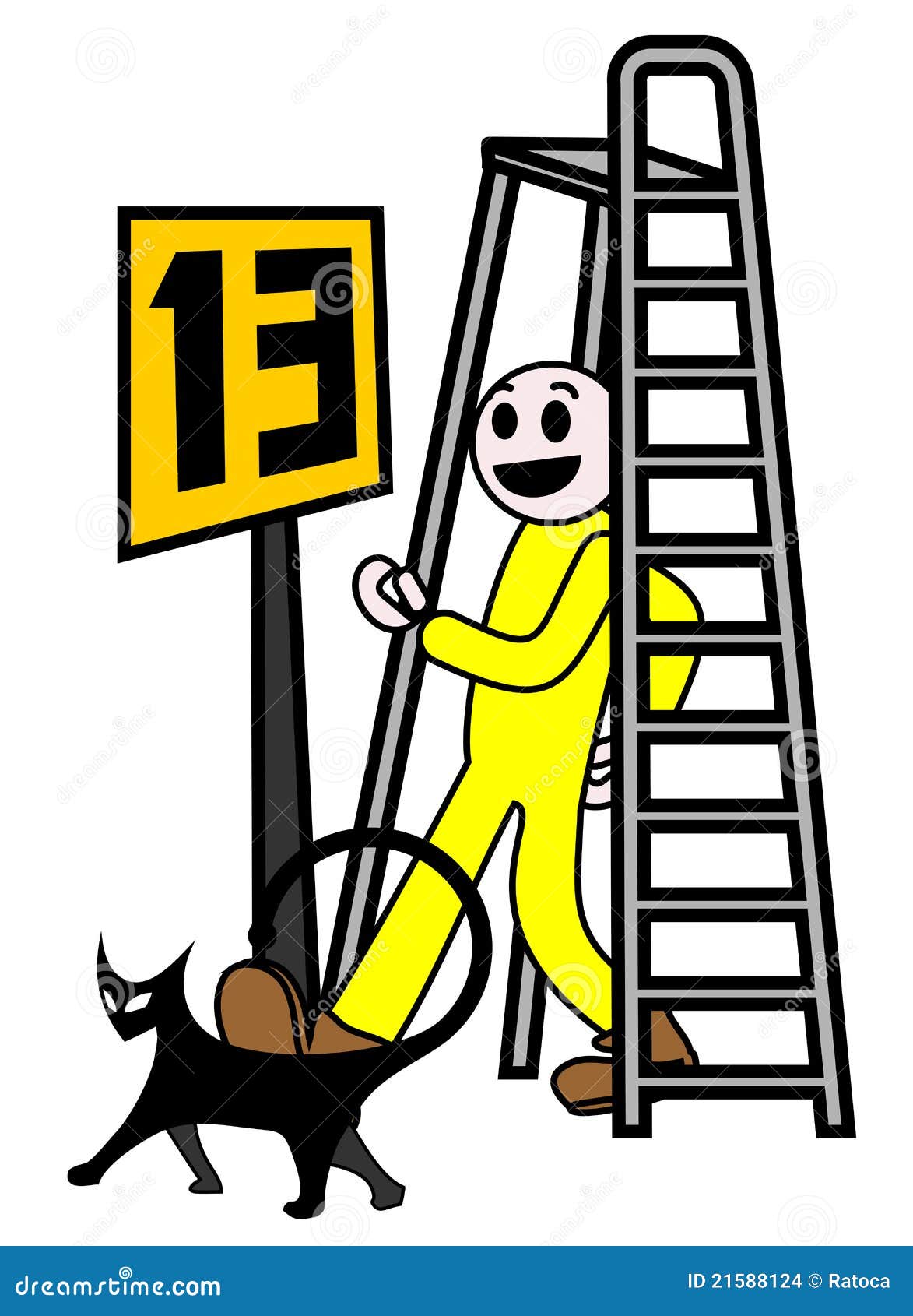 Superstitious stock vector. Illustration of walking, luck - 21588124