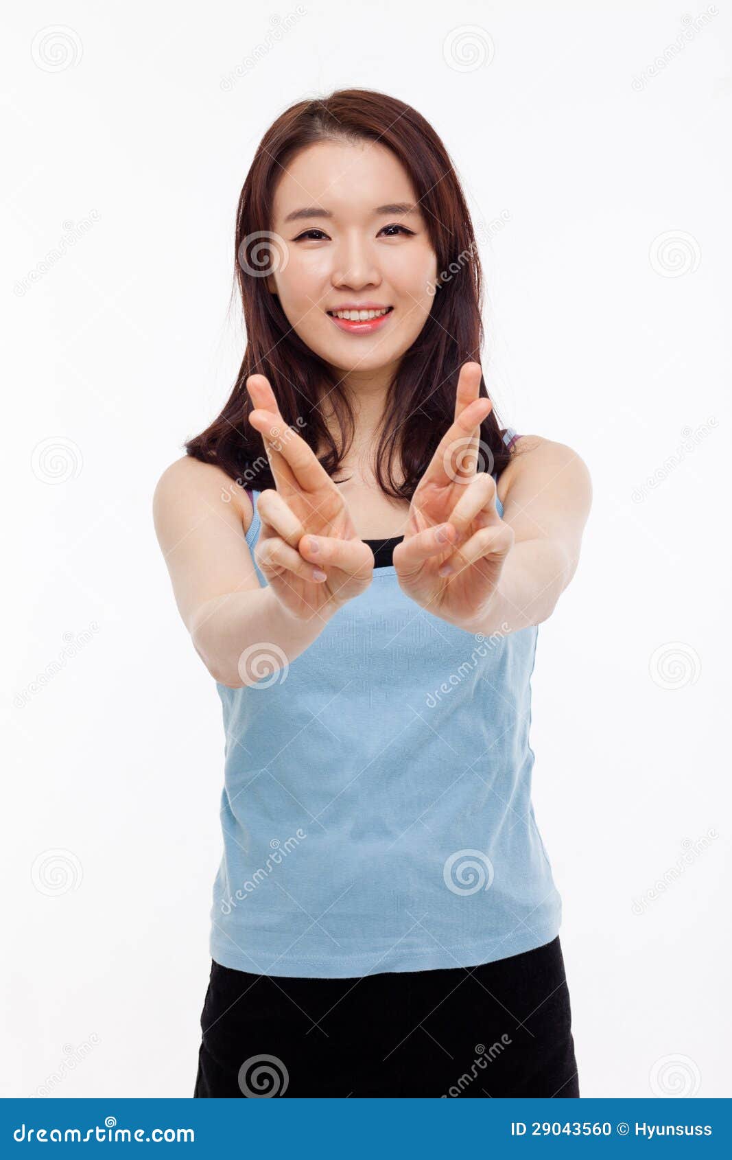 Superstitious young woman stock photo. Image of beauty - 29043560