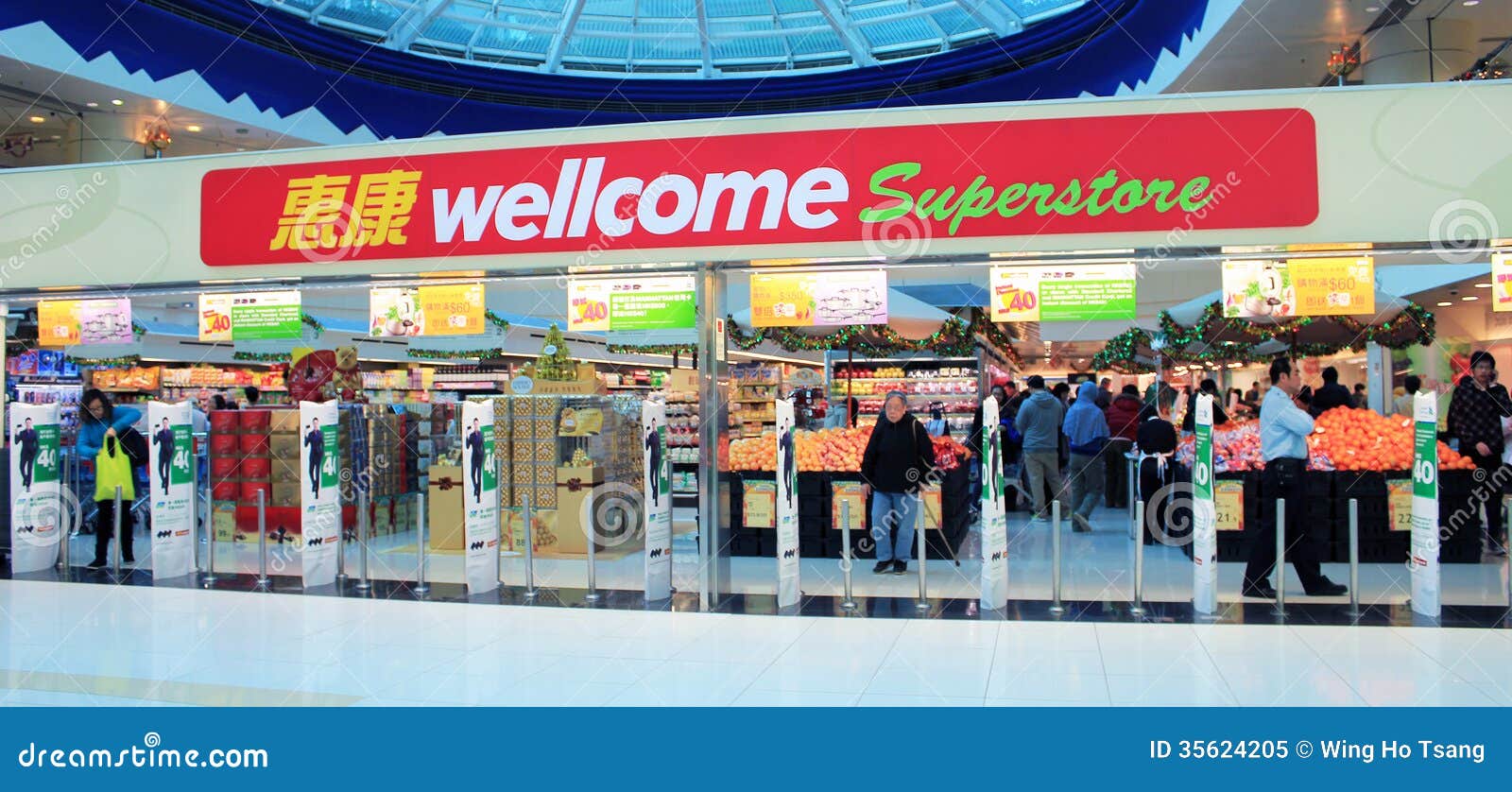 Superstore de Wellcome imagen editorial. Imagen de supermercado - 35624205