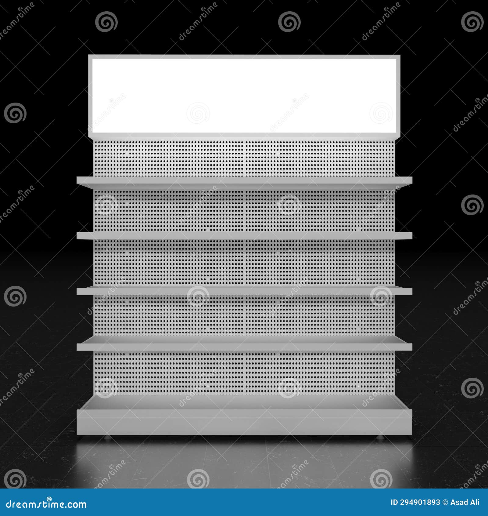 Superstore Shelf End Cap Display For Product Point Of Sale. 3D ...