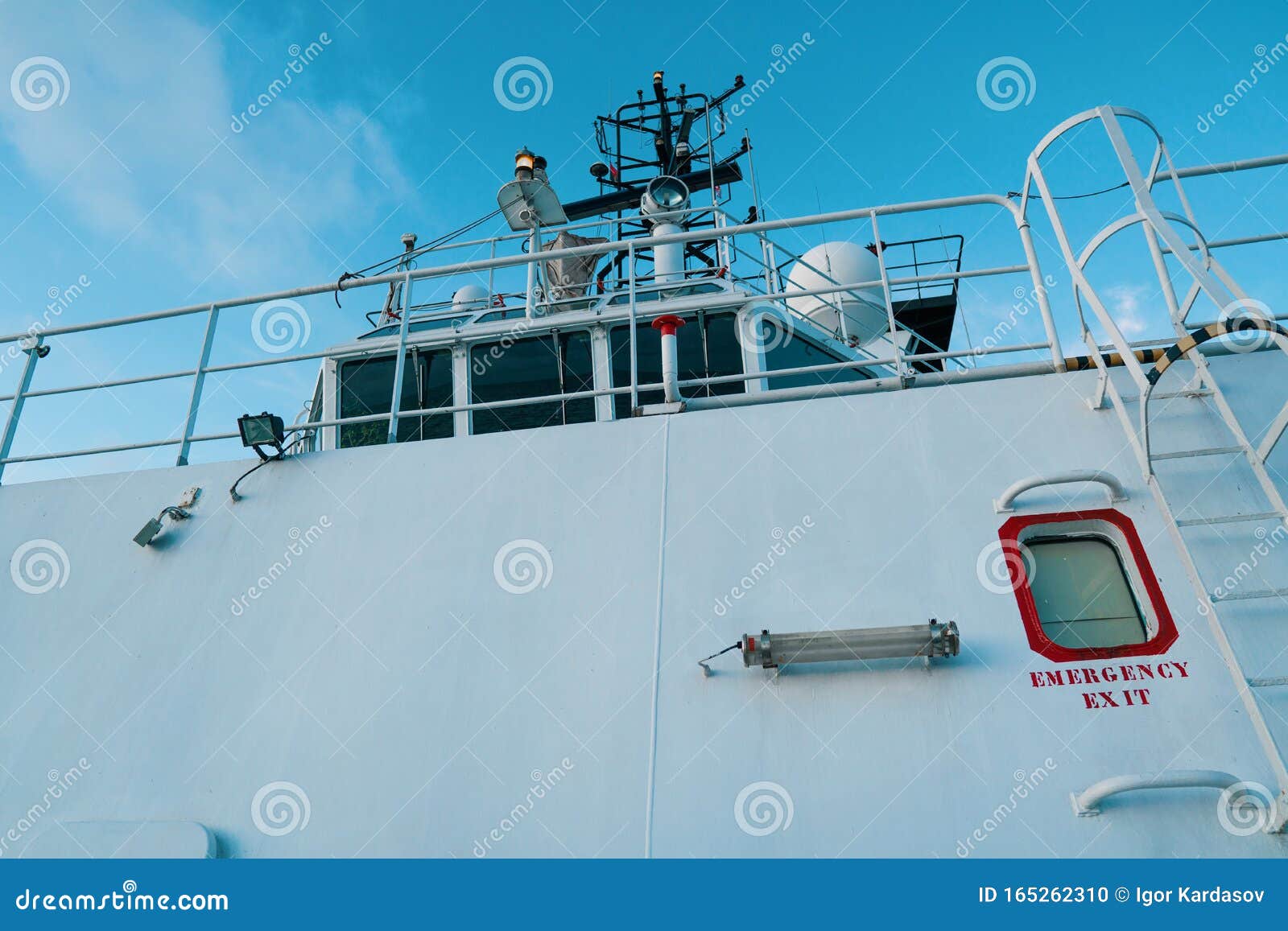 Superstructure of Offshore Osv Ahts or Psv Vessel during Work Stock ...