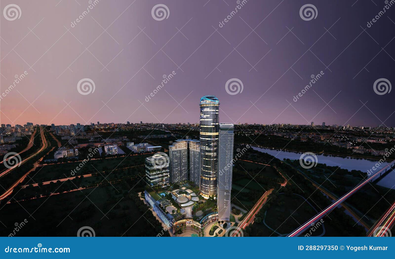 Supertech Hypernova 2 Aerial View Stock Photo - Image of view, tower: 288297350